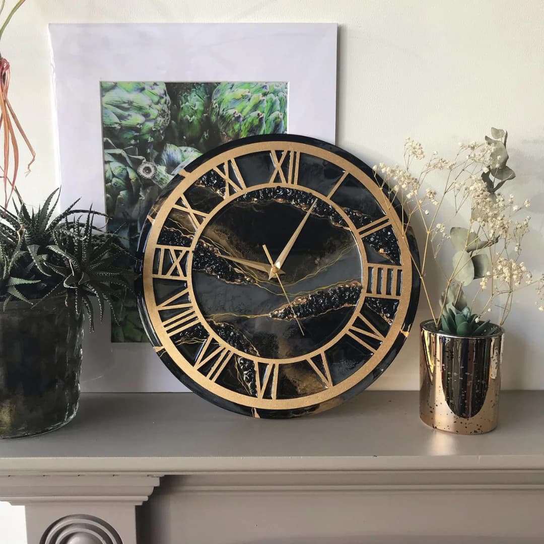 Buy Resin Epoxy Art Wall Clocks Online in India - YF Decor